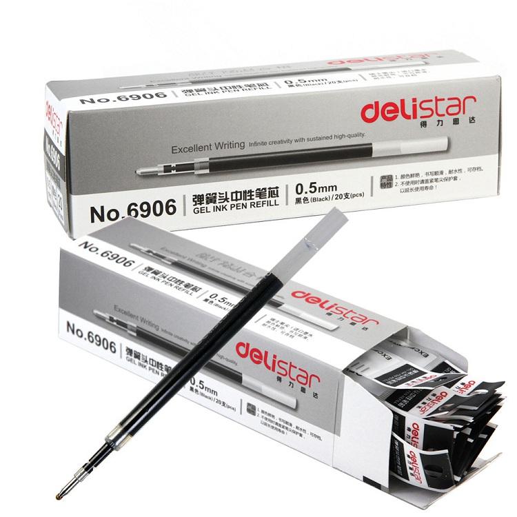 得力 6906 得力/deli 6906 0.5mm 按动中性笔芯 黑色 （zzy10617）_克斯米诺科技（江苏）有限公司官方商城